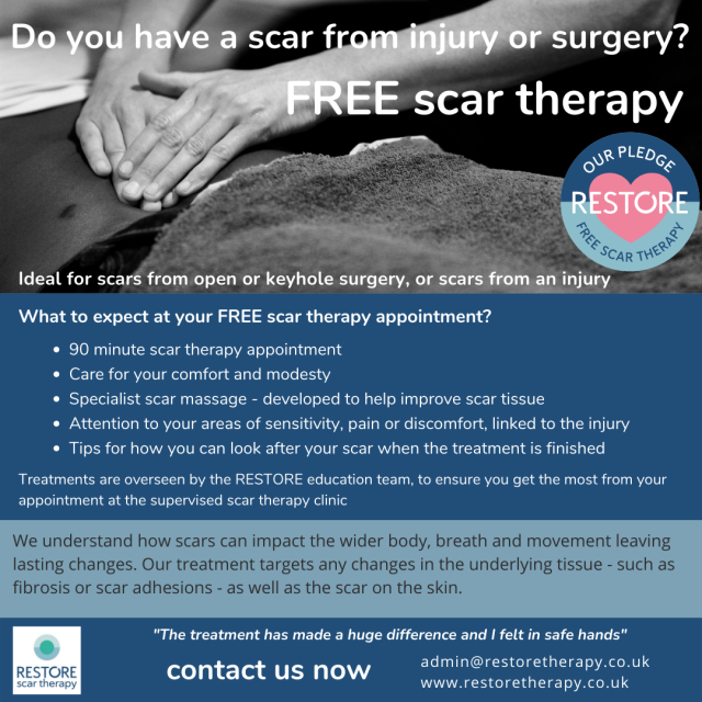 Free 90mins Scar Therapy Massage at Restore Scar Therapy – Adult Burn ...